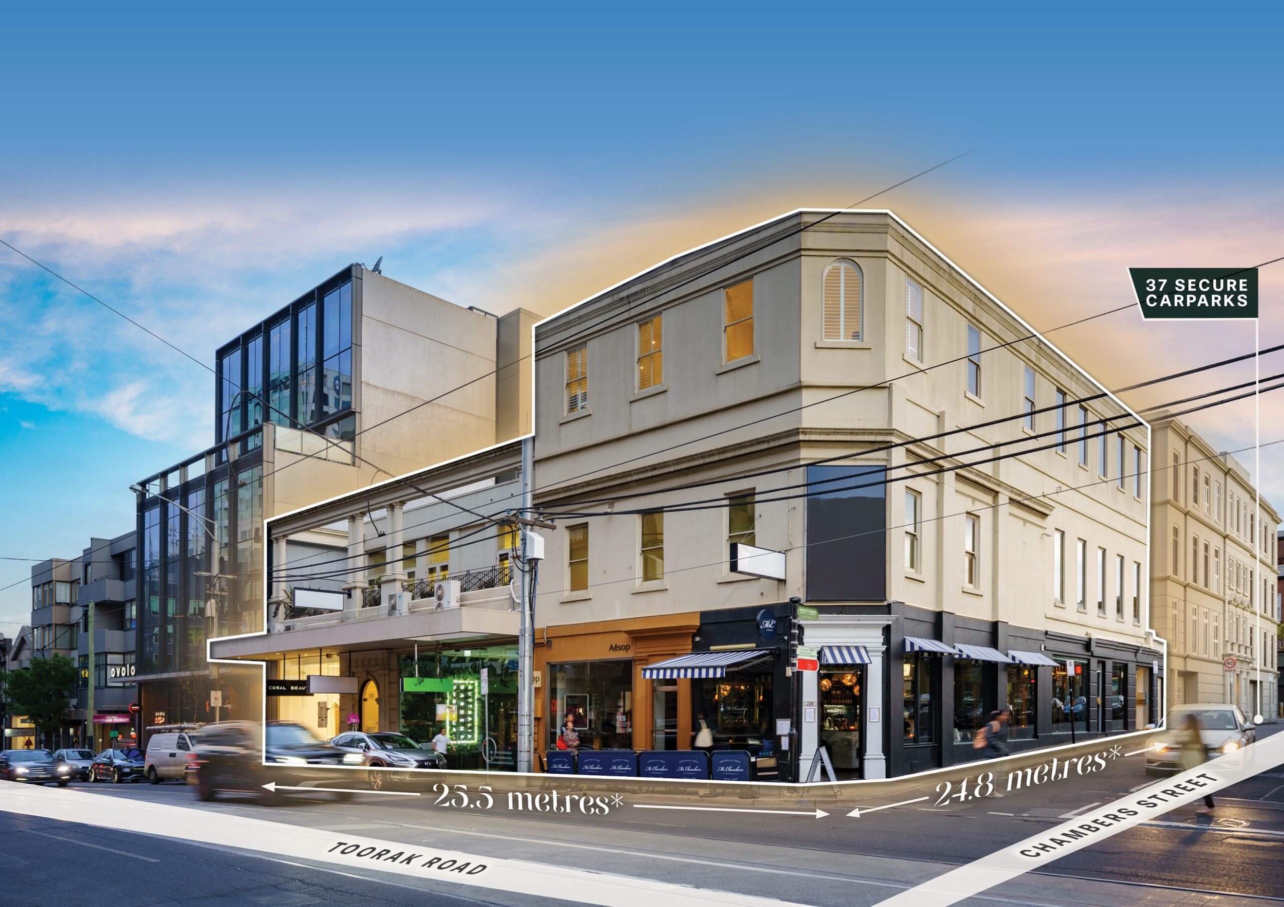BLUE CHIP CORNER IN BOOMING LUXURY PRECINCT- 218-228 Toorak Rd, South Yarra